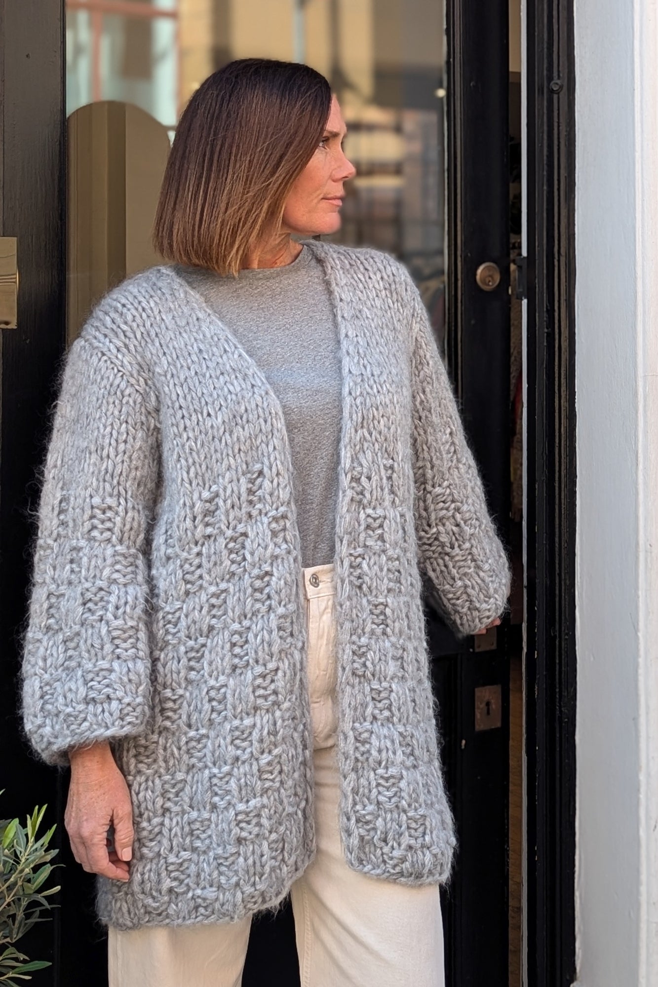 Oversized cardigan grey store